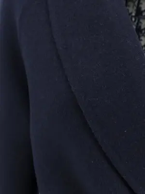 Dior Belted Cropped Double-breasted Peacoat - Navy Blue