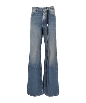 ANN DEMEULEMEESTER Stonewashed Wide-leg Jeans - Blue
