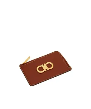 FERRAGAMO Double Gancini Credit Card Holder