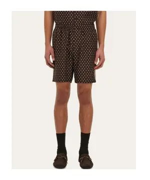 FERRAGAMO Geometric Print Bermuda Shorts