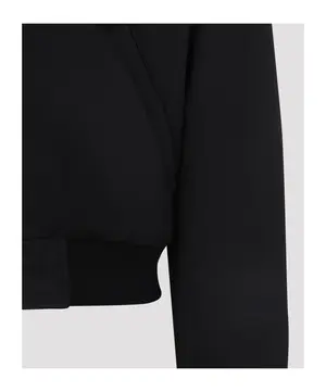 JIL SANDER Ribbed-trim Zip-up Bomber Jacket - Black