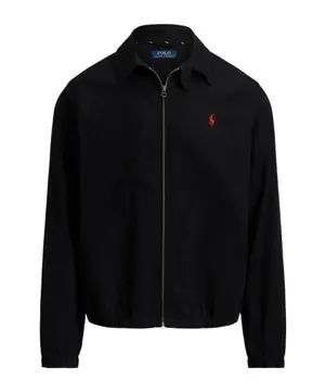 Polo Ralph Lauren Zip-up Jacket With Logo Detail - Black