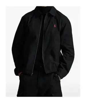 Polo Ralph Lauren Zip-up Jacket With Logo Detail - Black