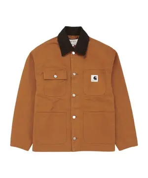 Carhartt Work In Progress Long-sleeved Work Jacket With Logo Detail - Brown