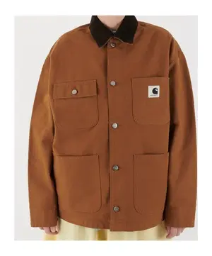 Carhartt Work In Progress Long-sleeved Work Jacket With Logo Detail - Brown