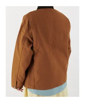 Carhartt Work In Progress Long-sleeved Work Jacket With Logo Detail - Brown