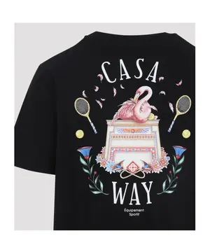 Casablanca Casa Way Graphic Printed T-shirt - Black