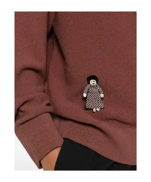 SONG FOR THE MUTE Oversized Sweater With Appliqu