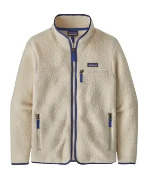Patagonia Fleece Jacket With High Collar And Zip Pockets - Natural Color