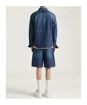 Givenchy Couture Seam Bermuda Shorts In Denim