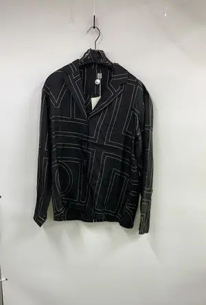 TOTEME Monogram-print Satin Shirt - Black
