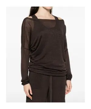 P.a.r.o.s.h Cold Shoulder Long Sleeve Top