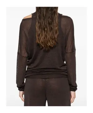 P.a.r.o.s.h Cold Shoulder Long Sleeve Top