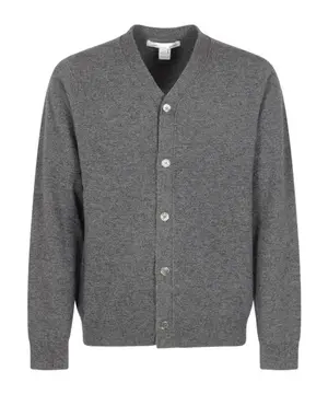 Comme Des Garçons V-neck Cardigan - Gray