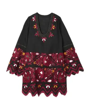 Vita Kin Pippa Embroidered Linen Mini Dress