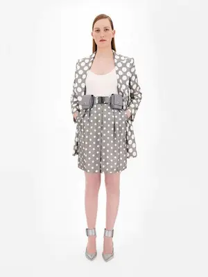 Max Mara Polka Dot Belted Skirt