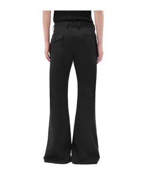 ANN DEMEULEMEESTER Vald Slim Fit Bootcut Trousers With Button Detail