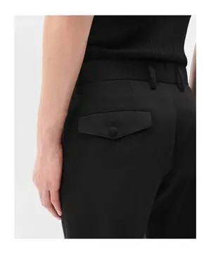 ANN DEMEULEMEESTER Vald Slim Fit Bootcut Trousers With Button Detail