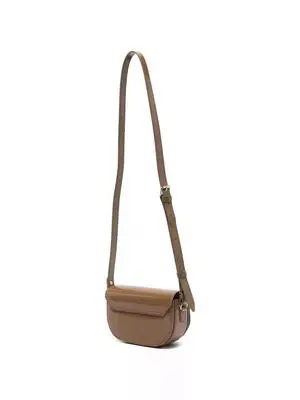 A.p.c. Demi-lune Patent Leather Crossbody Bag - Brown