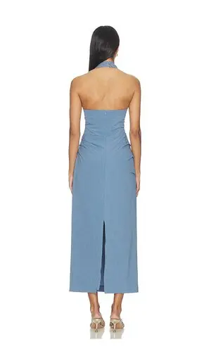 SOVERE / Deena Knit Crepe Maxi Dress With Front Knot Detail