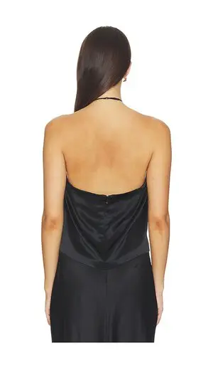 Cinq À Sept Hallie Halterneck Top With Waterfall Ruffling