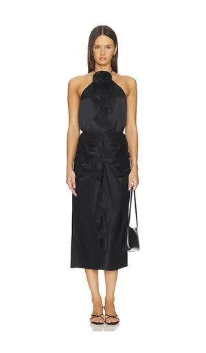 Cinq À Sept Hallie Halterneck Top With Waterfall Ruffling