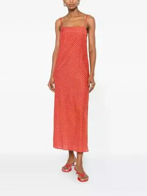 Matteau Polka Dot Midi Dress