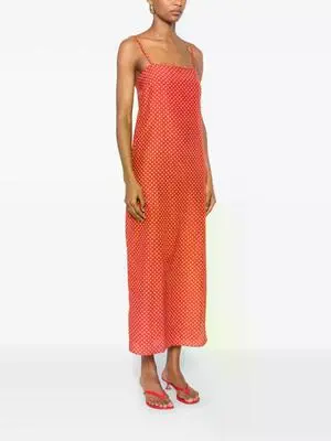 Matteau Polka Dot Midi Dress