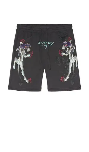 Ed Hardy Graphic Fleece Shorts