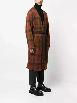WHITE MOUNTAINEERING Checked Tie-waist Cardigan