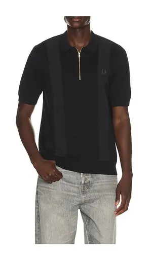 Fred Perry Panel Detail Knitted Polo In . Also