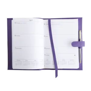 ROYCE NEW YORK 2026 Weekly Refillable Calendar Planner - Purple
