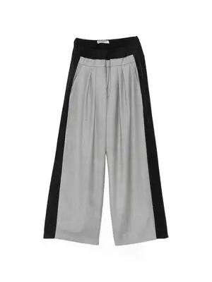 LUTZ HUELLE Pleated Wide-leg Trousers