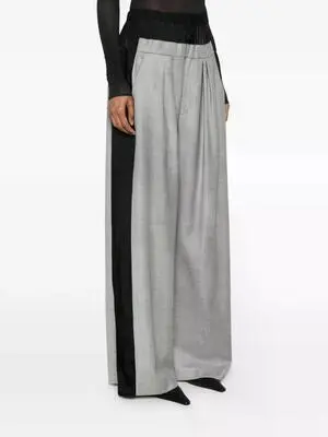 LUTZ HUELLE Pleated Wide-leg Trousers
