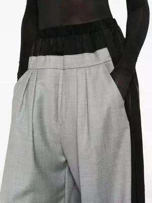 LUTZ HUELLE Pleated Wide-leg Trousers