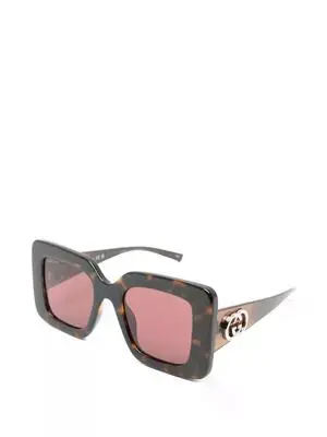 Gucci Square Frame Sunglasses - Brown