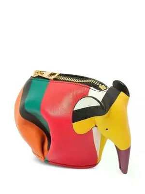 Loewe Elephant Striped Coin Purse - Red