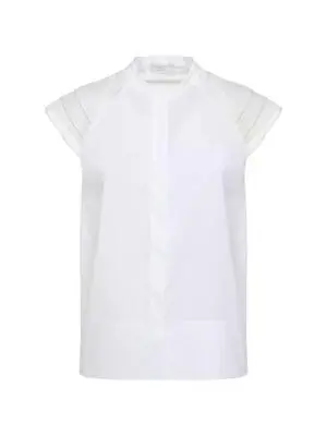 Peserico Sheer Panel Cap Sleeve Shirt