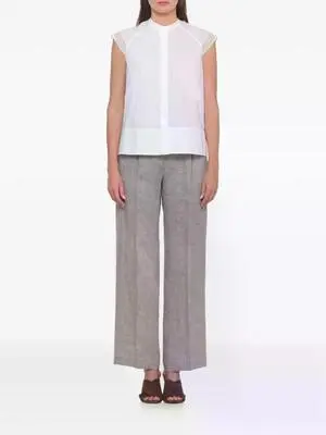 Peserico Sheer Panel Cap Sleeve Shirt