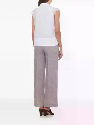 Peserico Sheer Panel Cap Sleeve Shirt