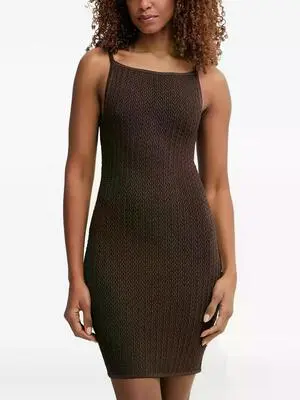Guess Cut-out Pointelle-knit Mini Dress