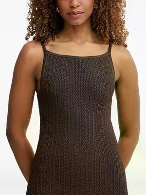 Guess Cut-out Pointelle-knit Mini Dress