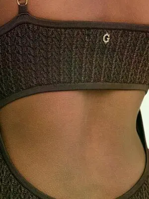 Guess Cut-out Pointelle-knit Mini Dress