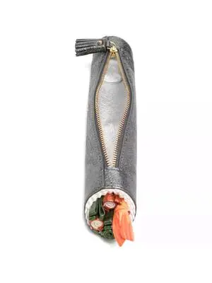 ANYA HINDMARCH Metallic-effect Tassel-detail Pencil Case