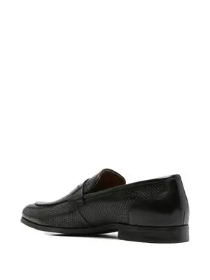 ALBERTO GOZZI Perforated Woven-effect Loafers