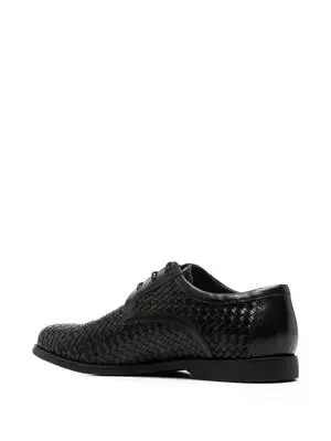 ALBERTO GOZZI Woven Texture Lace-up Derby Shoes