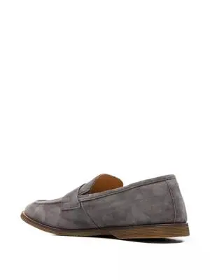 ALBERTO GOZZI Almond-toe Loafers In Suede