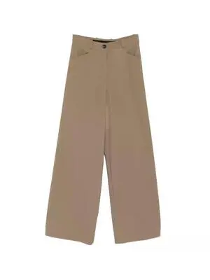 RRD Tobacco Brown Wide Leg Trousers - Neutrals