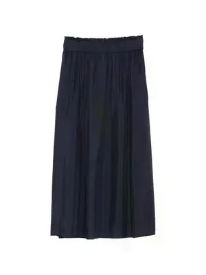 Gant Elasticated Waistband Gathered Midi Skirt - Blue