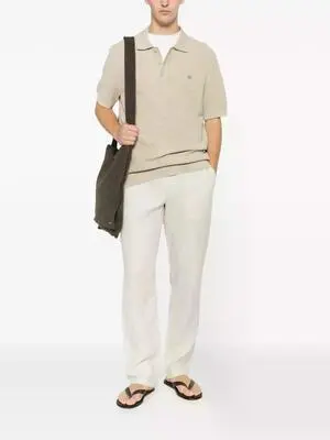 Gant Logo-embroidered Polo Shirt - Neutrals